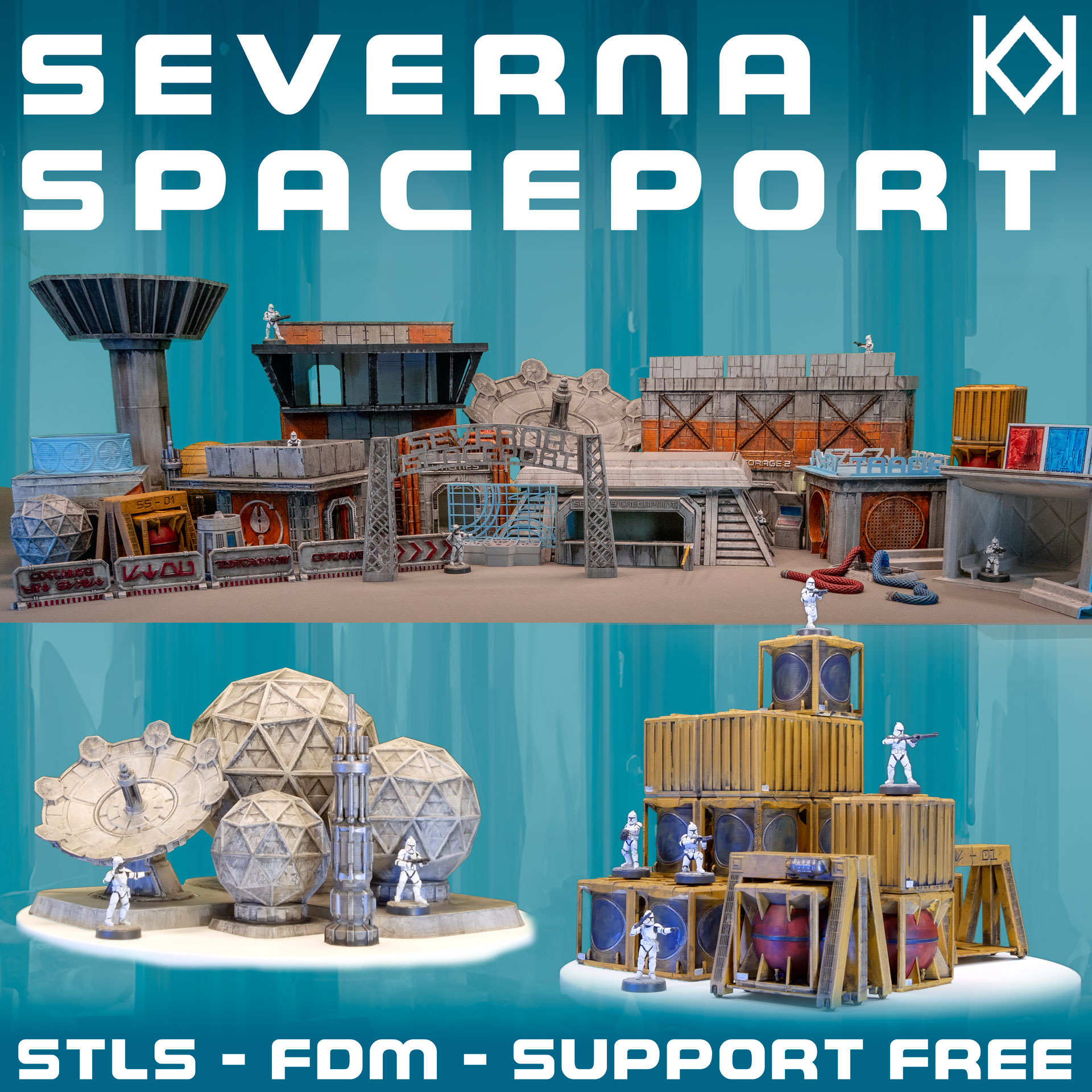 Exclusive Severna Spaceport Complete Terrain Bundle STL Product Bundle ...