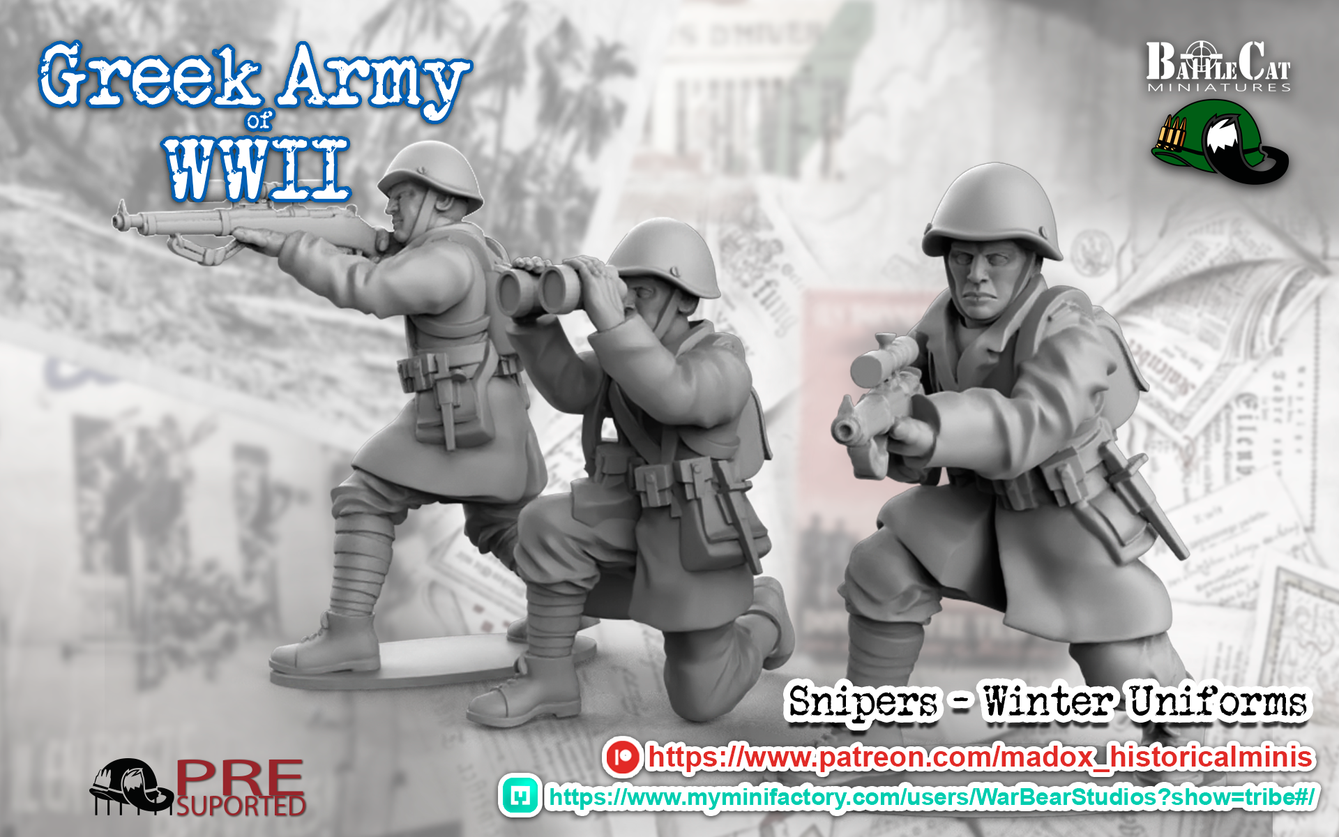 Exclusive WWII Greek army in greatcoats STL Product Bundle by BattleCat ...