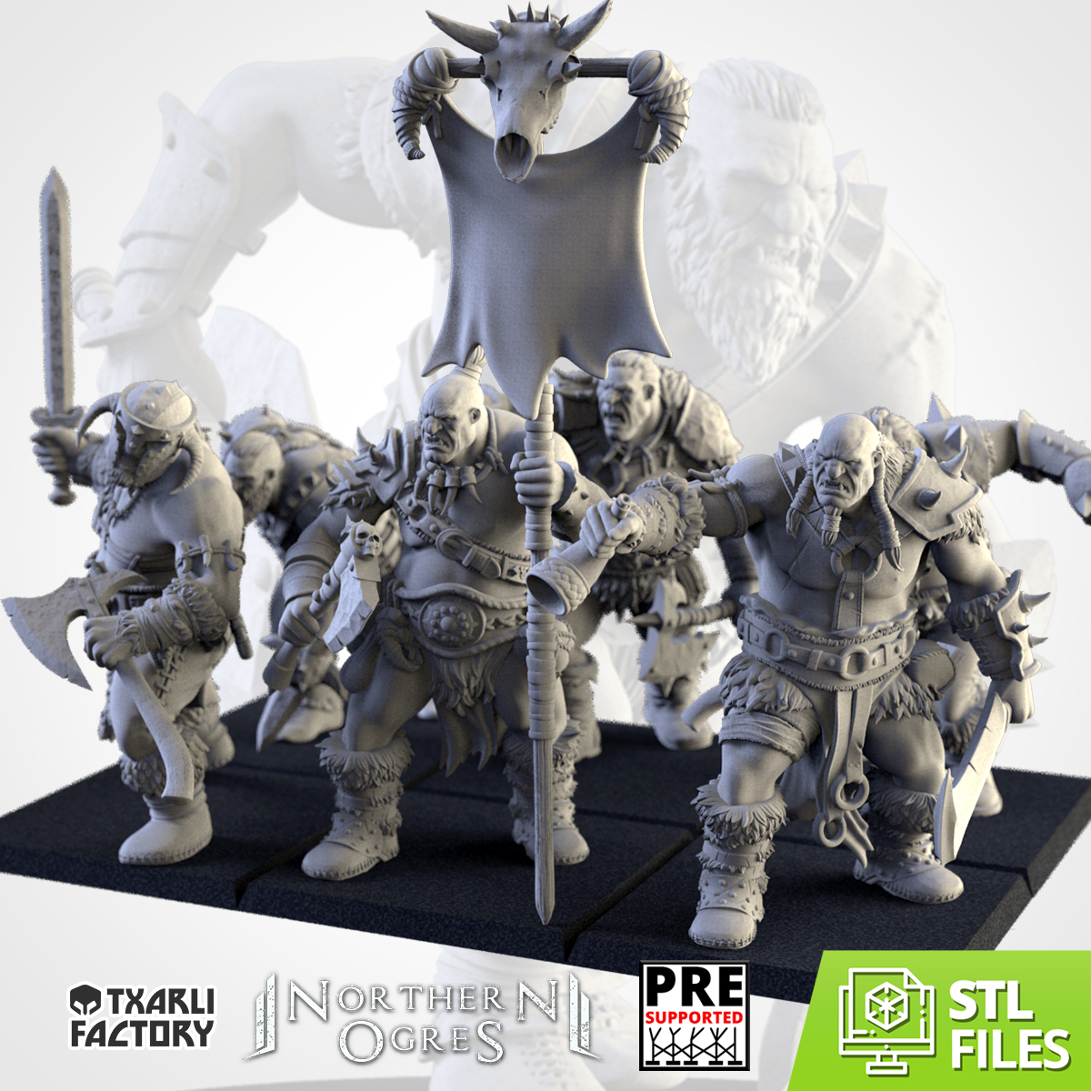 Exclusive Northern Ogres (Full Army) STL Product Bundle by Txarli Factory