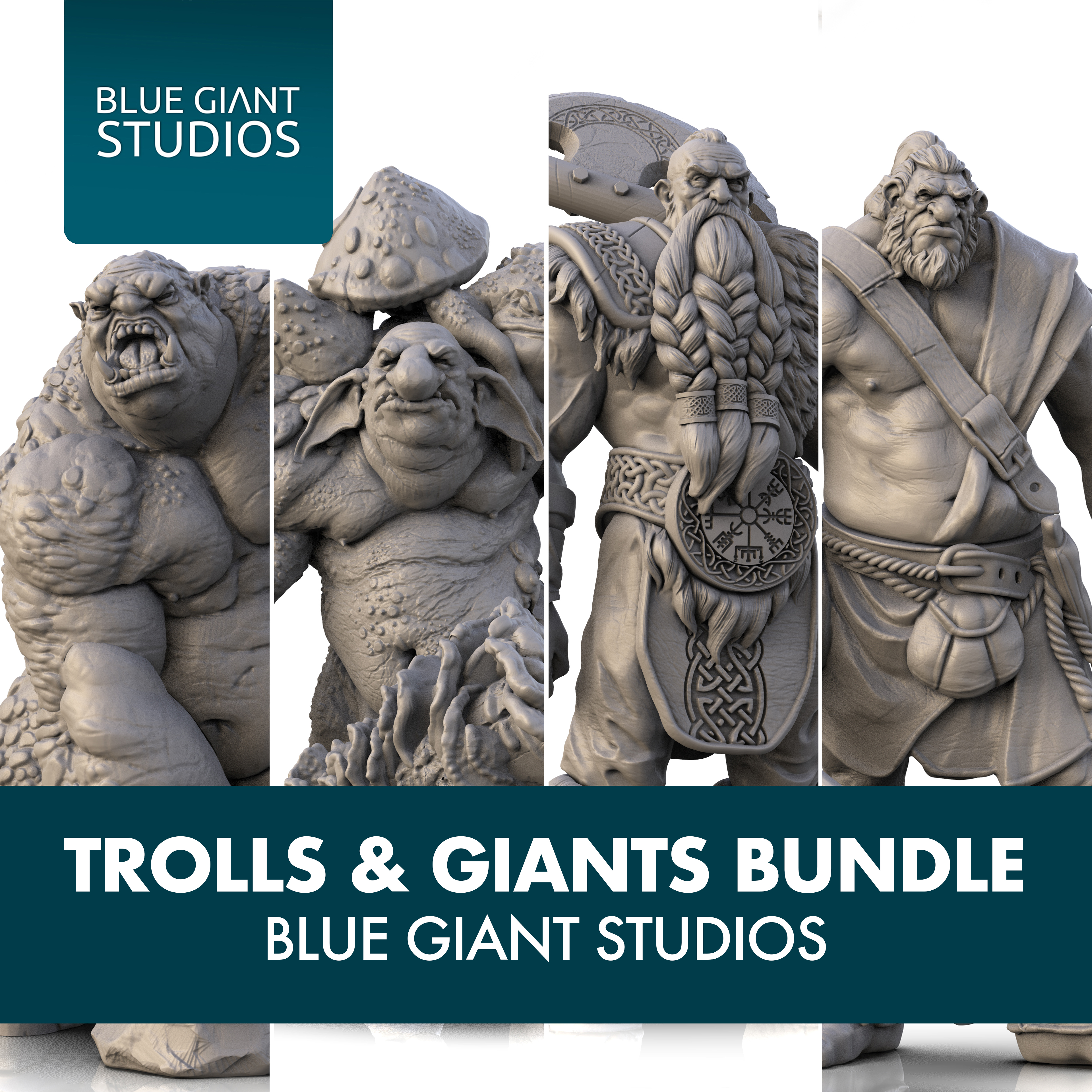 Exclusive Blue Giants Studios - Trolls & Giants Bundle STL Product ...