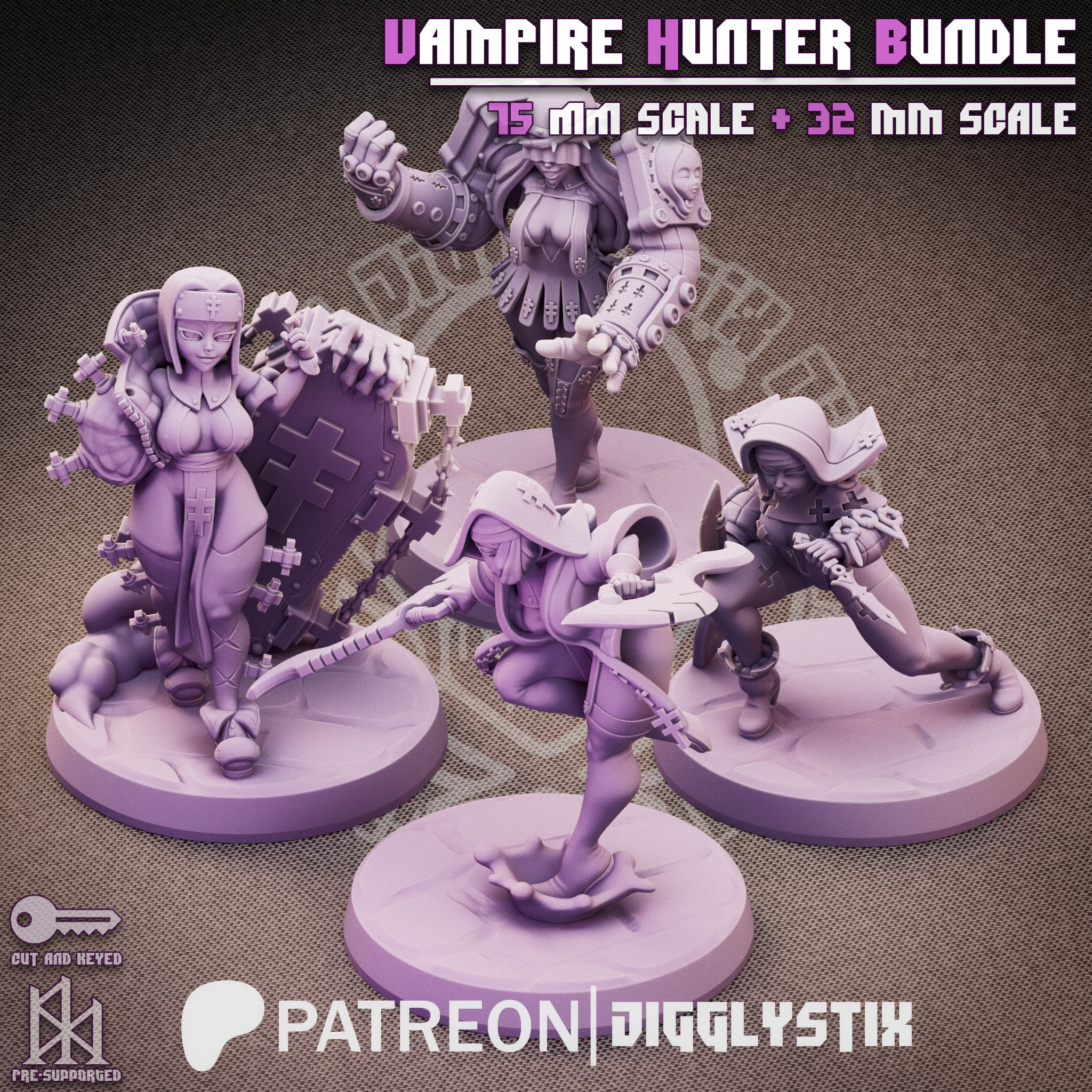 Exclusive Vampire Hunter Bundle STL Product Bundle by Jigglystix