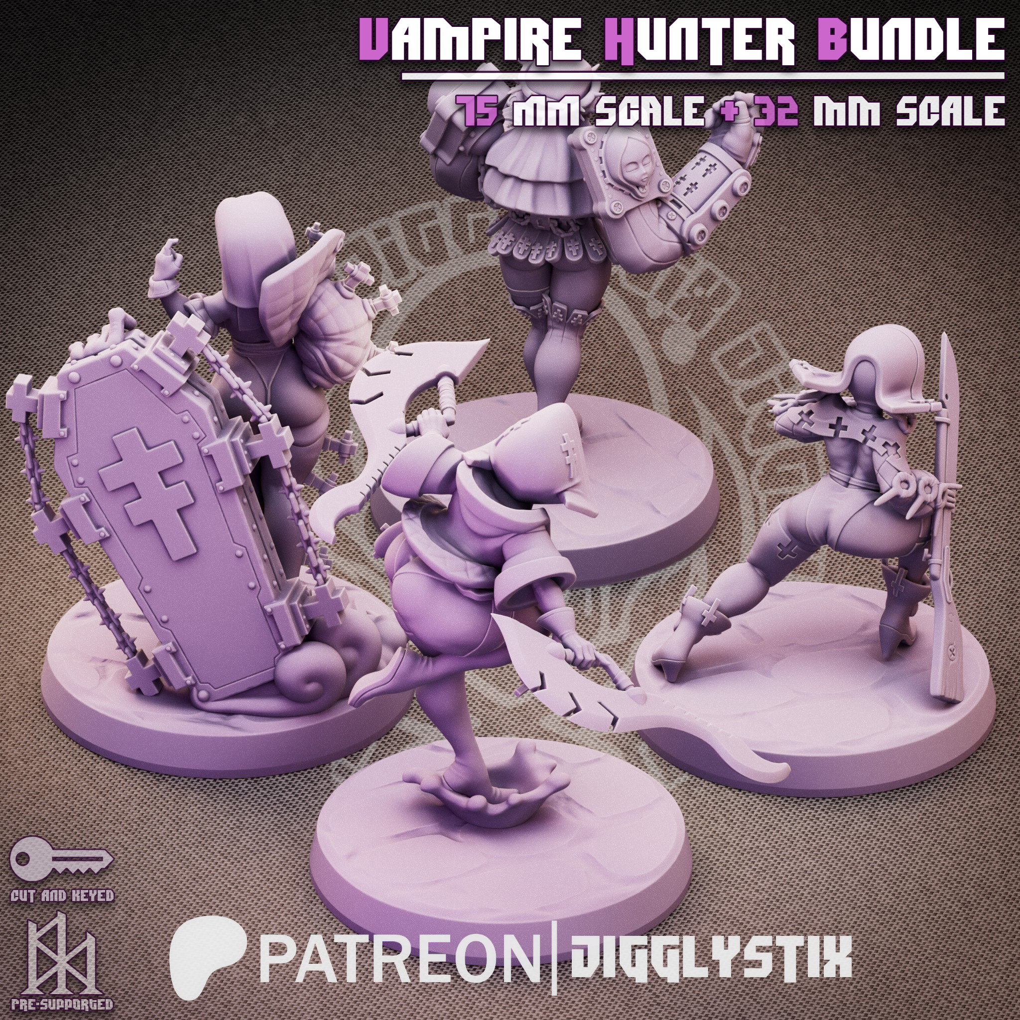 Exclusive Vampire Hunter Bundle STL Product Bundle by Jigglystix