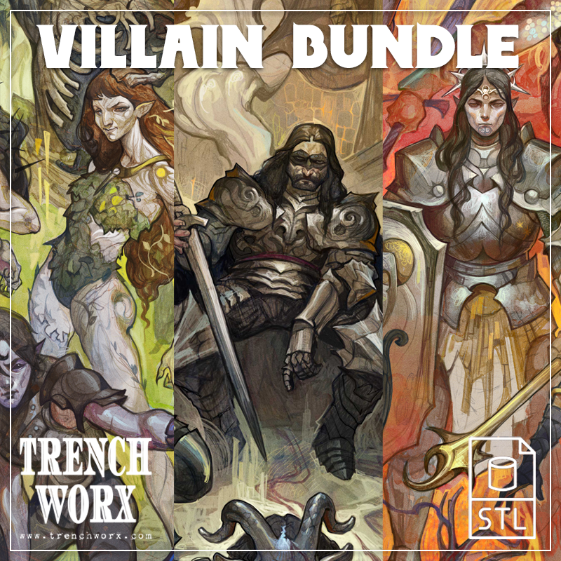 Exclusive Villain Bundle STL Product Bundle by Trenchworx LLC