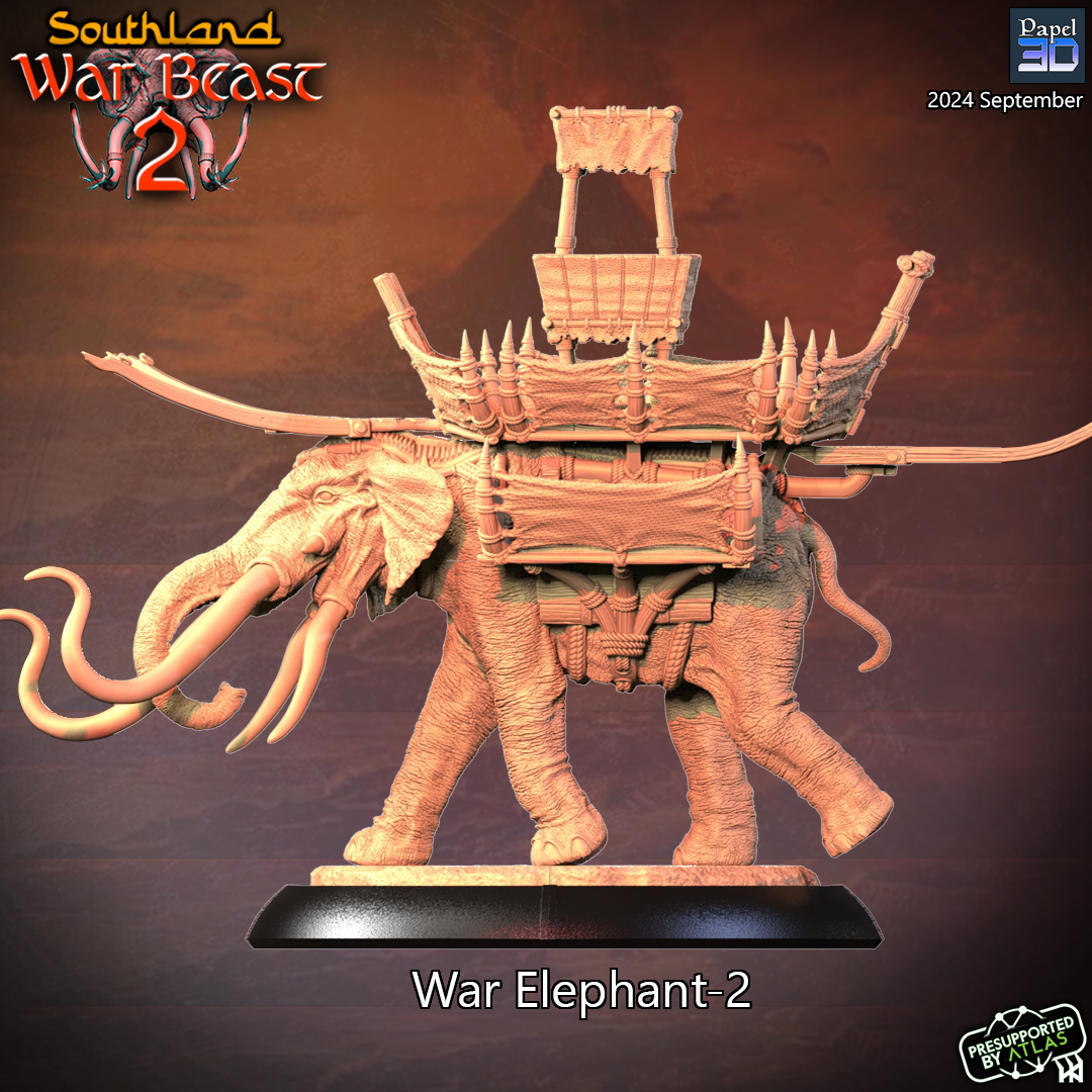 Exclusive War Elephants Bundle STL Product Bundle by Papel 3D