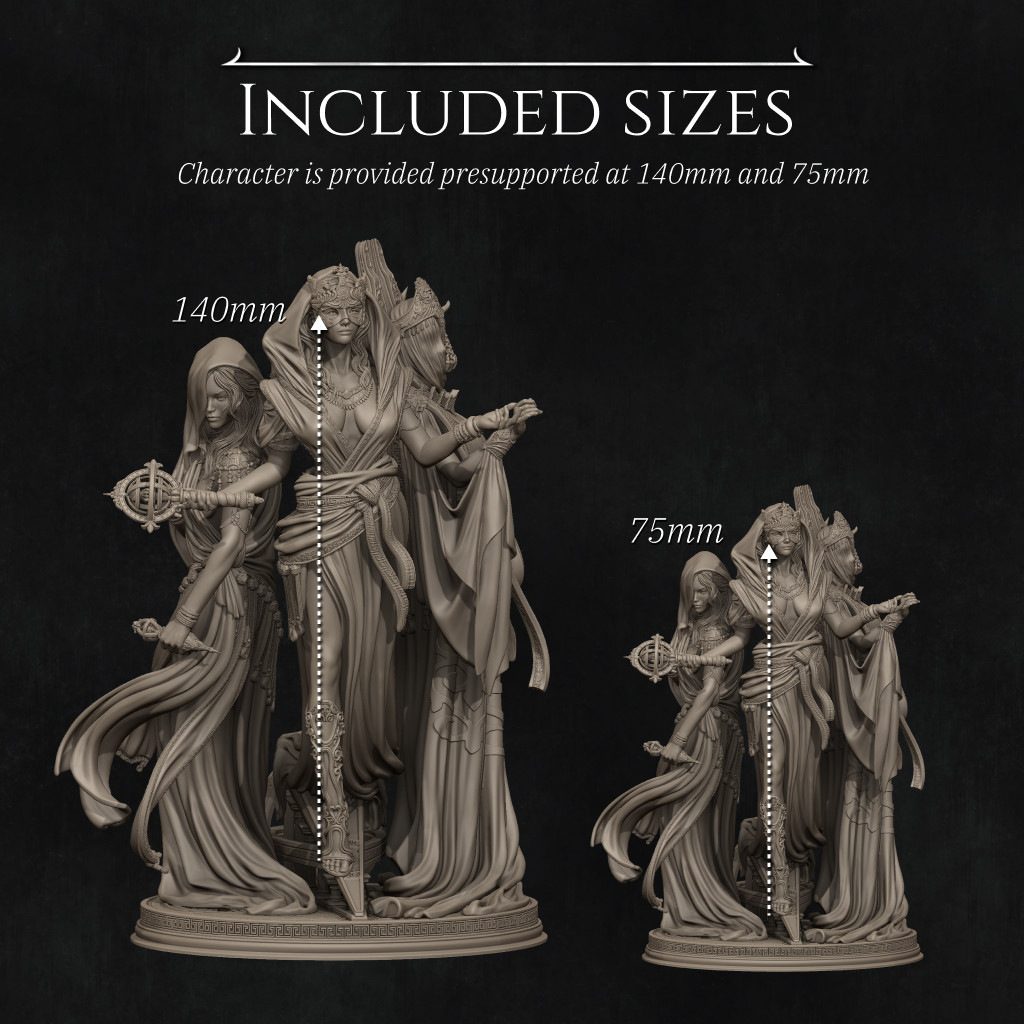Exclusive Moirae: The Three Fates [presupported] STL Product Bundle by ...