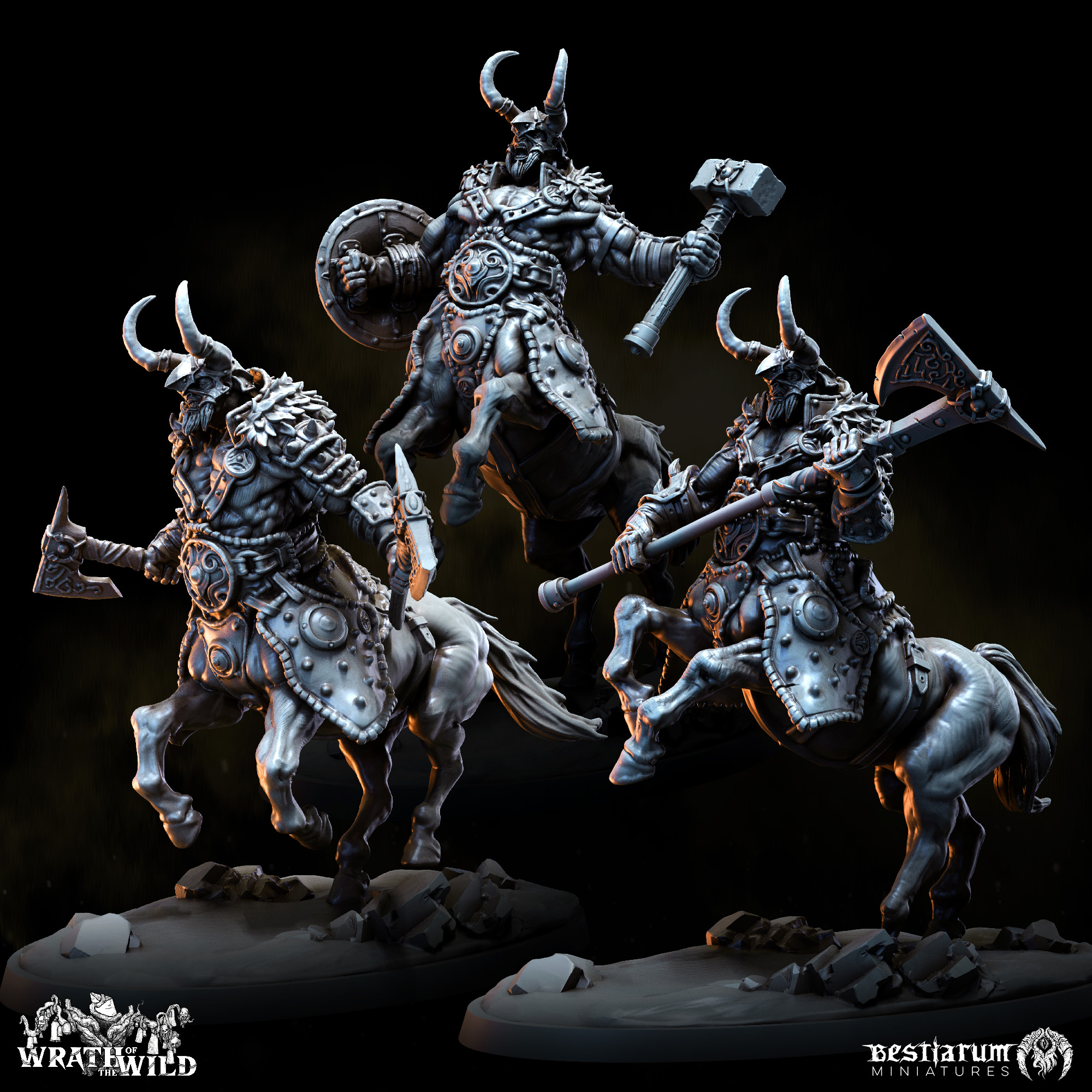 Exclusive Wrath of the Wild Part 1: Centaur Tribe | Beastmen STL ...
