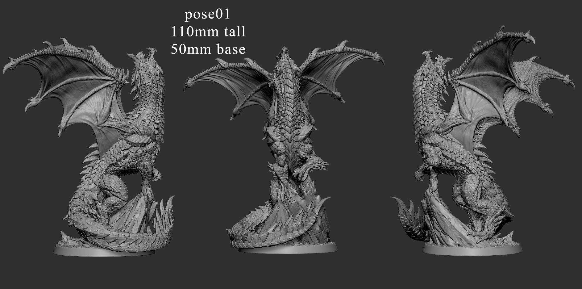 Exclusive Blue DRAGON (Young, Adolescent, Adult, Elder) (7 poses) STL ...