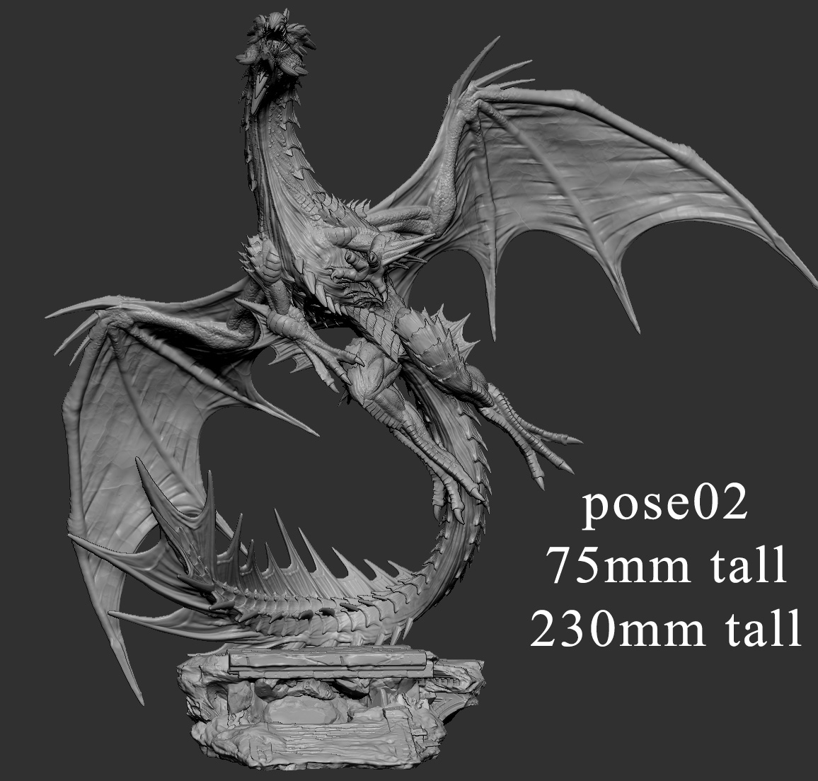 Exclusive Green DRAGON (Young, Adolescent, Adult, Elder) (7 poses) STL ...