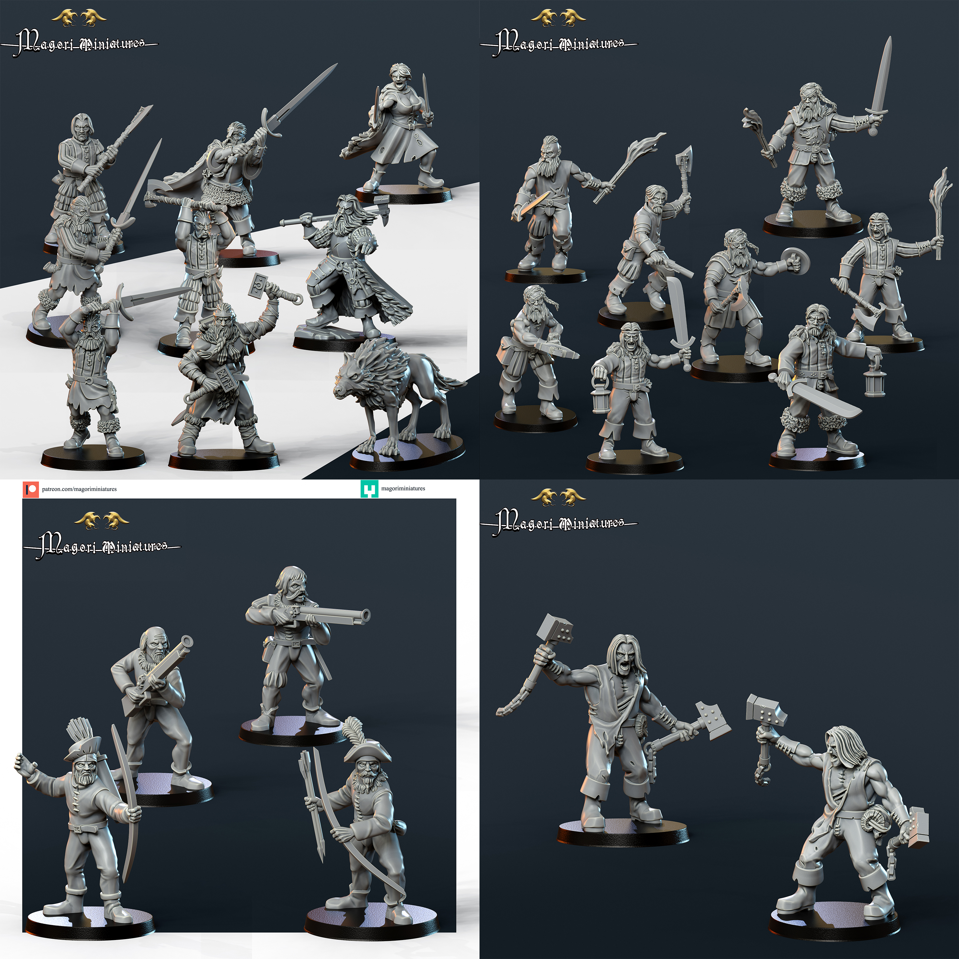 Exclusive Band of the Wolf Complete STL Product Bundle by Magori Minaitures