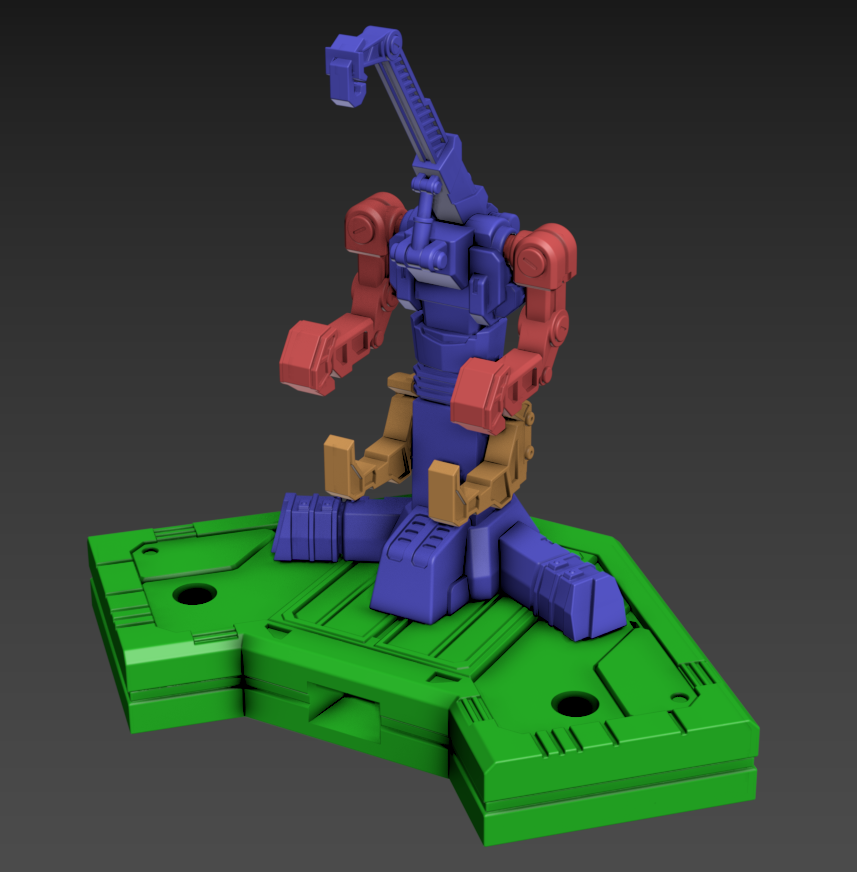 Exclusive MS-08 Campfire Mech Static Plus Base 150mm Set STL Product ...