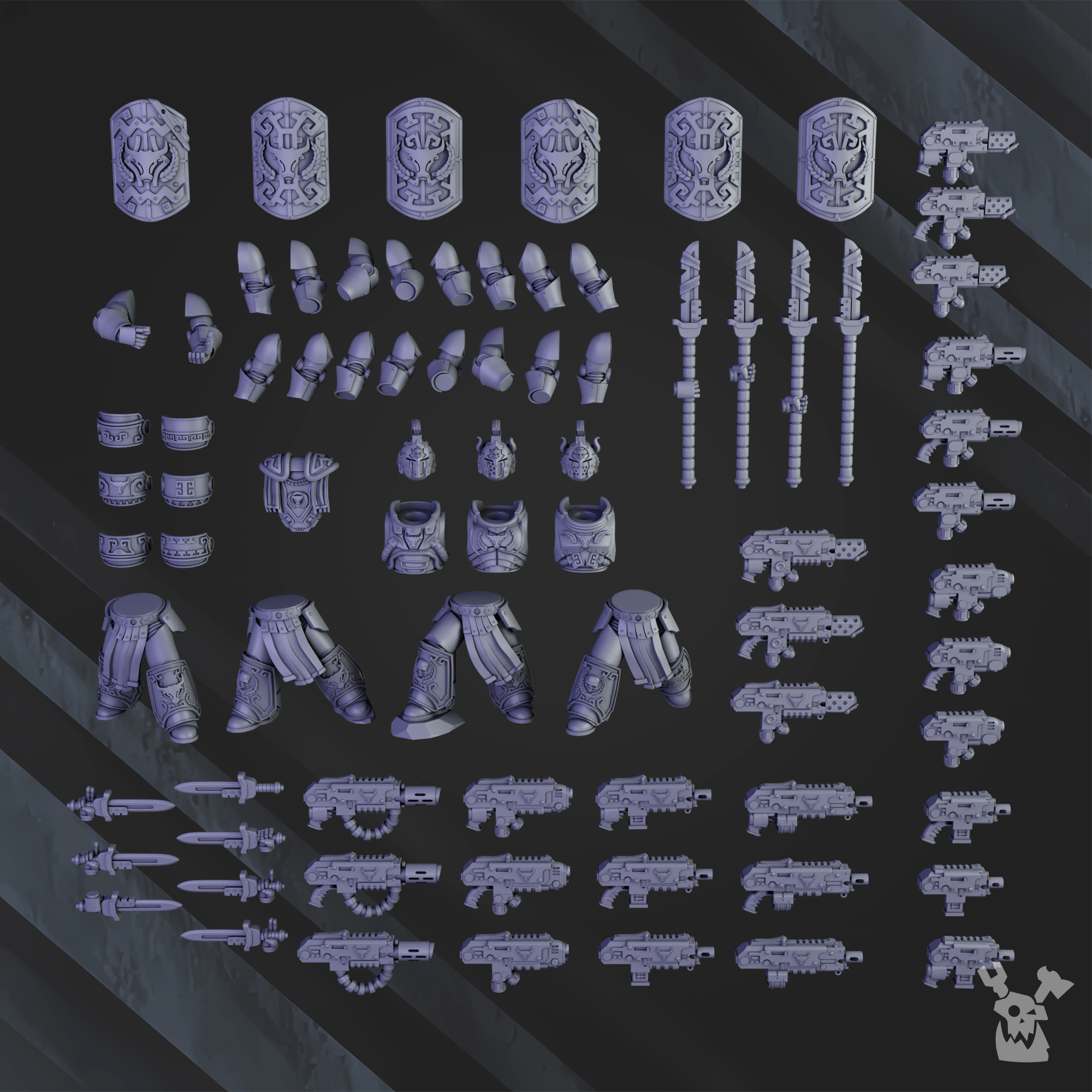 Exclusive Space Knights Megalodon & Bullwhip Bundle STL Product Bundle by dakkadakka.store