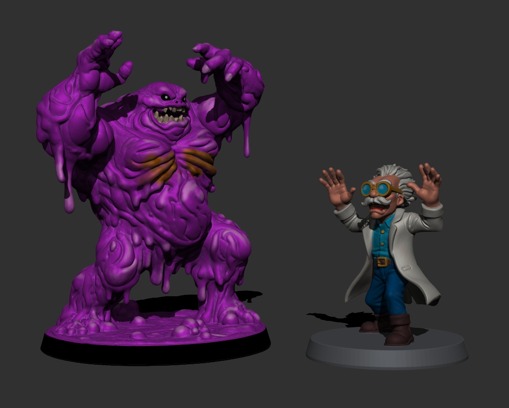 Exclusive Mad Scientist & Slime Brute – Stylized Miniature Bundle (32mm ...