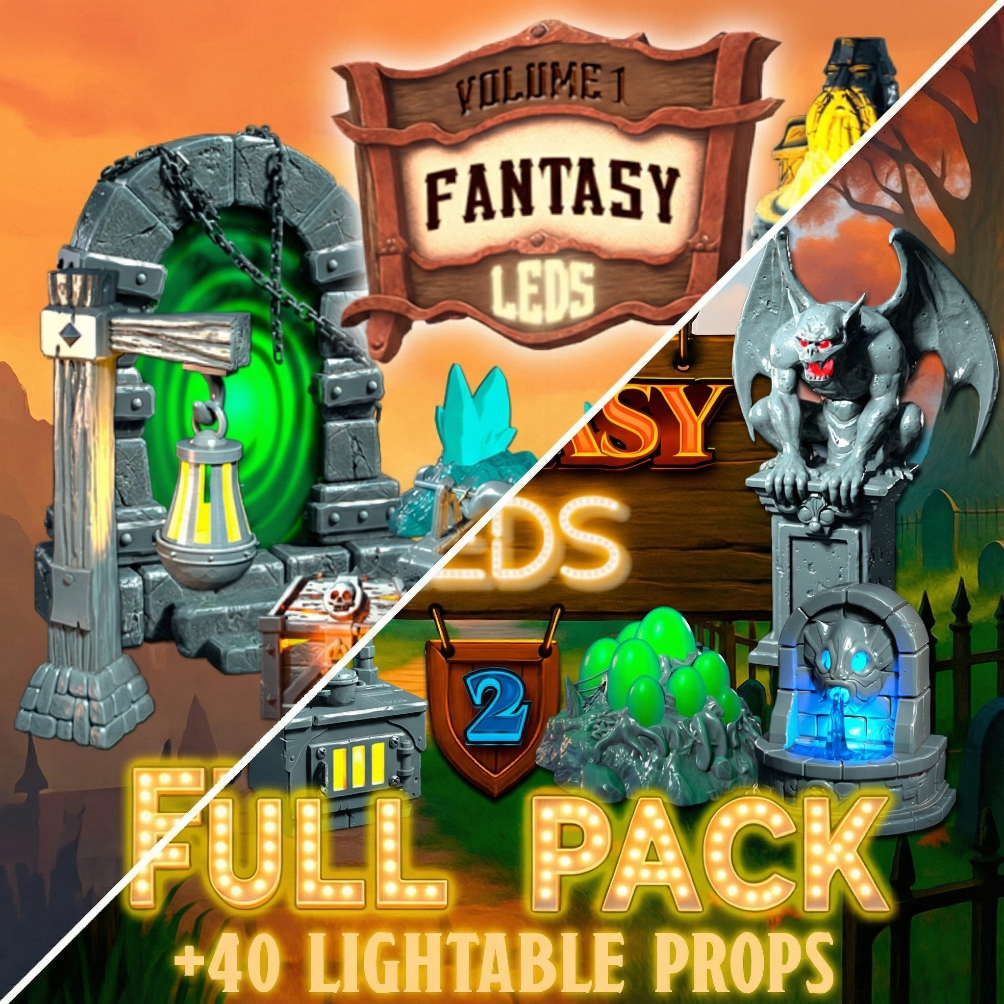 Exclusive Fantasy LEDs Complete Bundle Vol.1+2 STL Product Bundle by ...