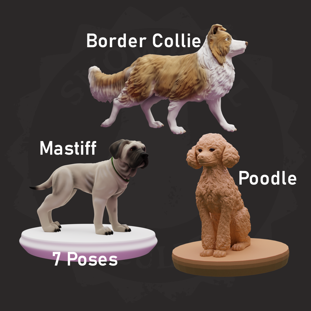Exclusive Dogs STL Product Bundle by Snowball Sculpts