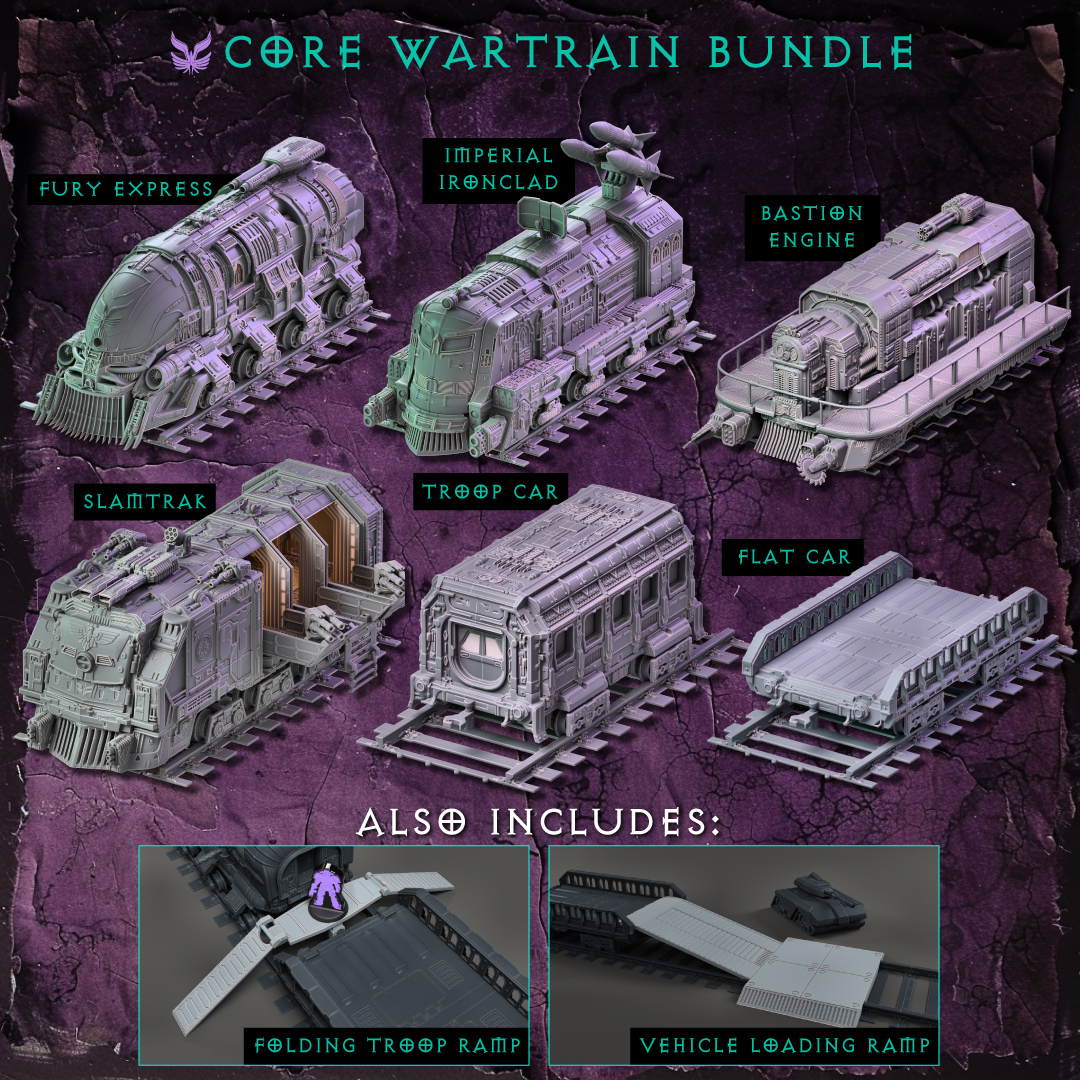 Exclusive WarTrains – Core Bundle STL Product Bundle by Cassidy Byars