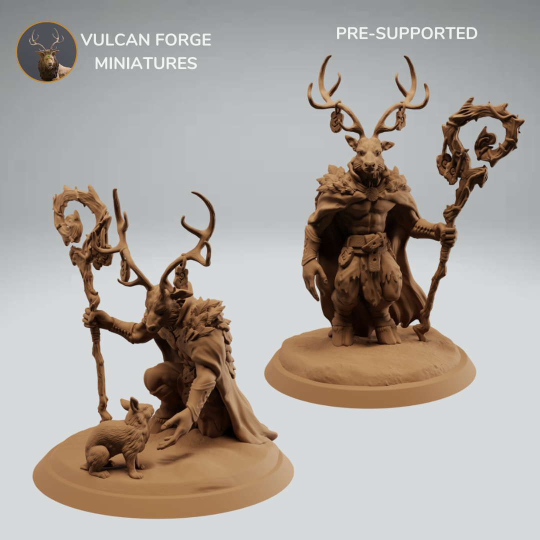 Exclusive Deerfolk deer cervan druid bundle - pre supported STL Product ...