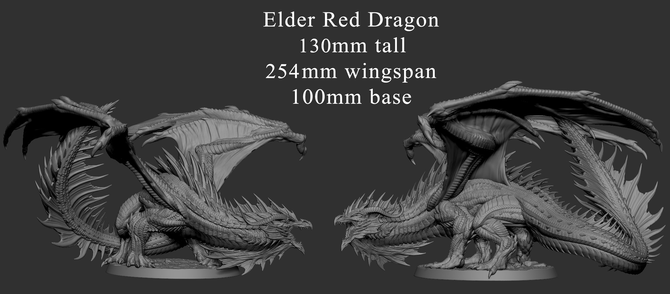 Exclusive RED DRAGON (Young, Adolescent, Adult, Elder) (7 poses) STL ...