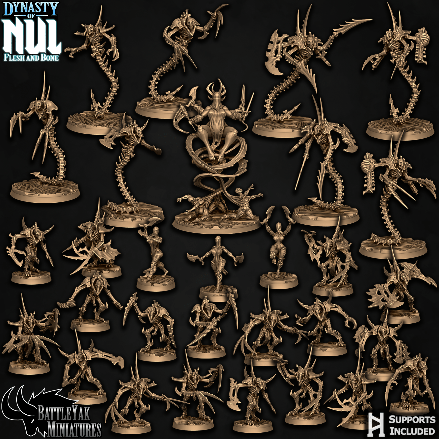 Exclusive Dynasty of Nul - Flesh and Bone Battle Pack STL Product ...