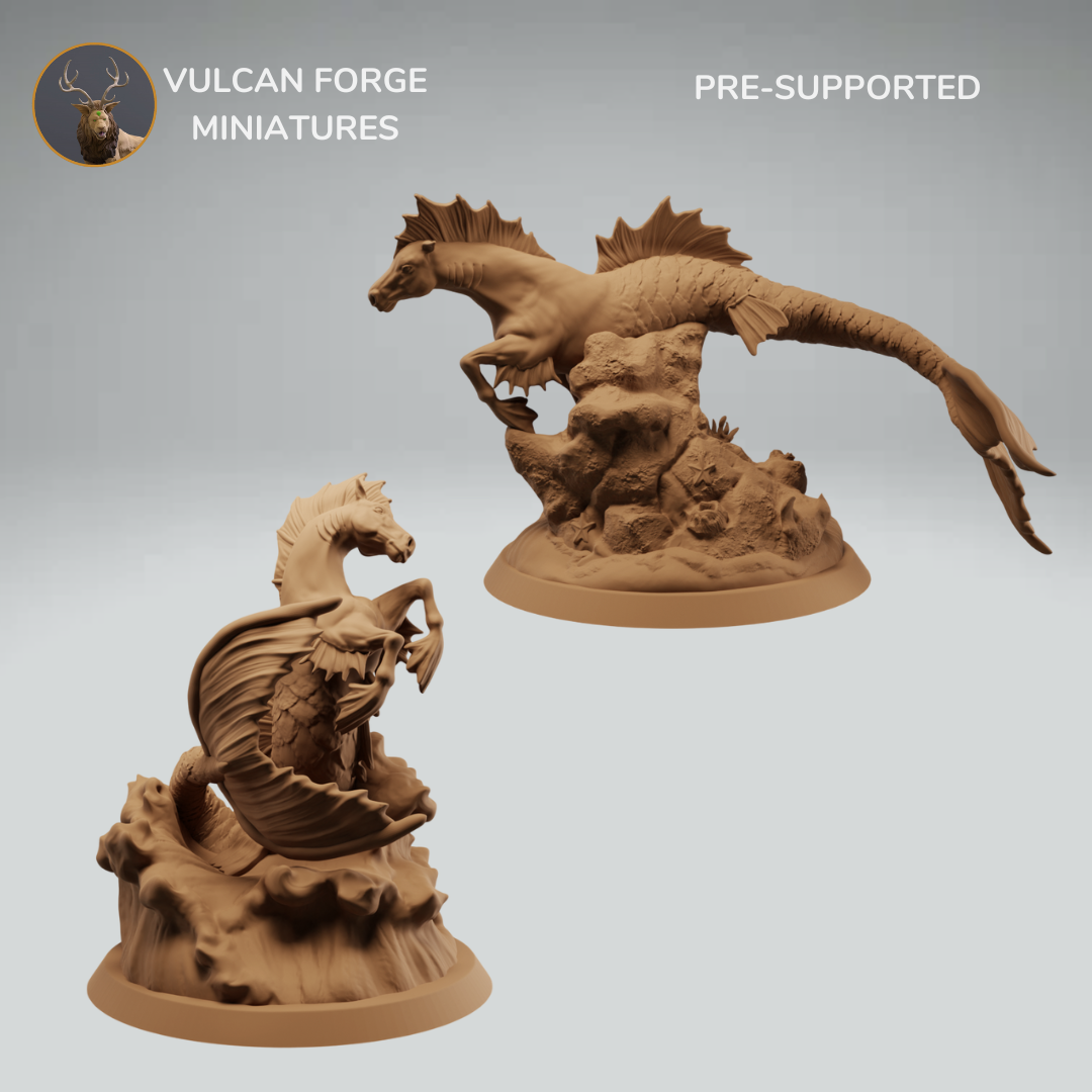 Exclusive Hippocampus mythology seahorse bundle - pre supported STL Product Bundle by Vulcan ...