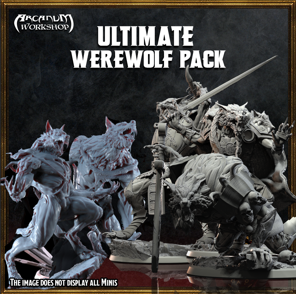 Exclusive Ultimate Werewolf Pack 2024 STL Product Bundle by Arcanum ...