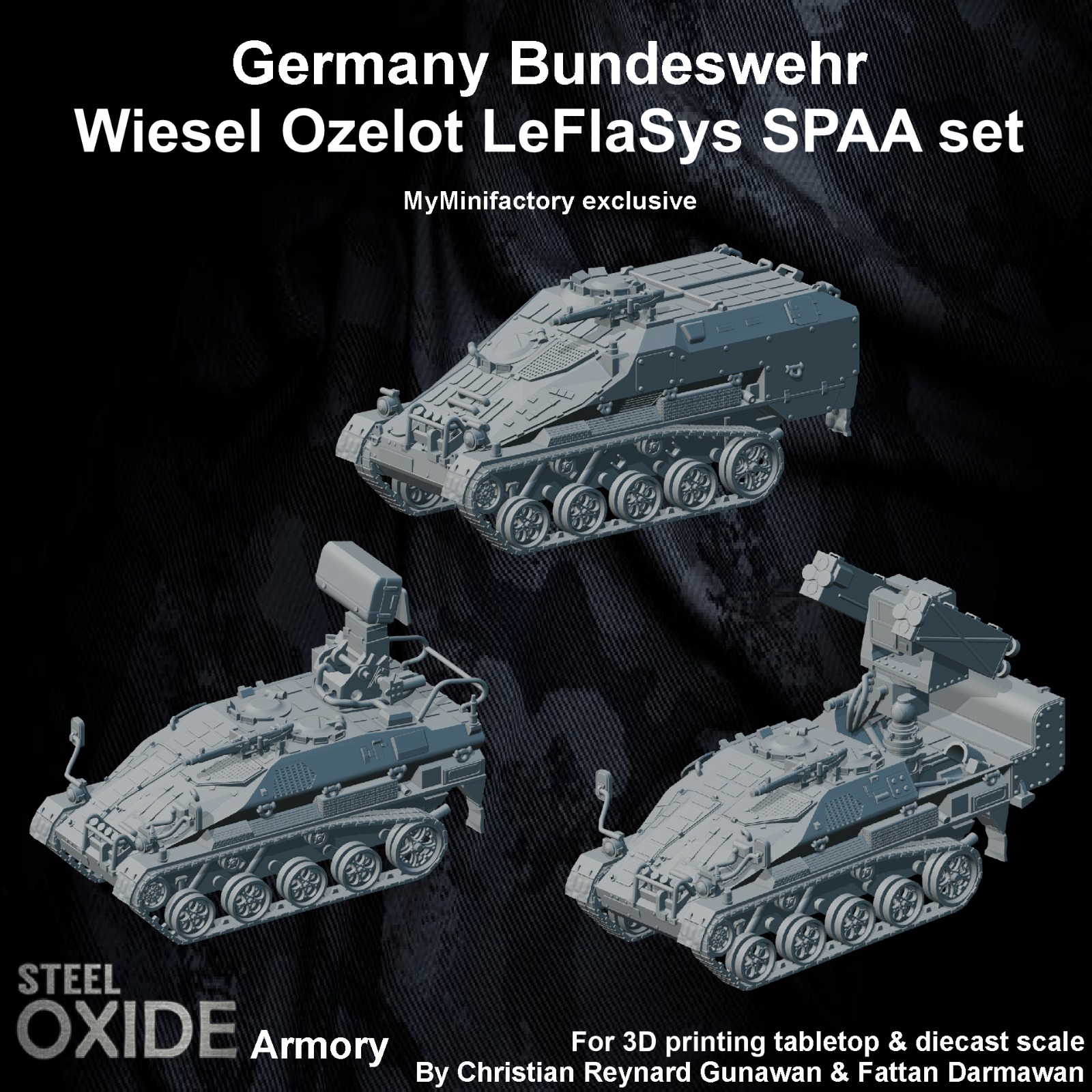 Exclusive Germany Bundeswehr Wiesel Ozelot LeFlaSys SPAA set STL ...