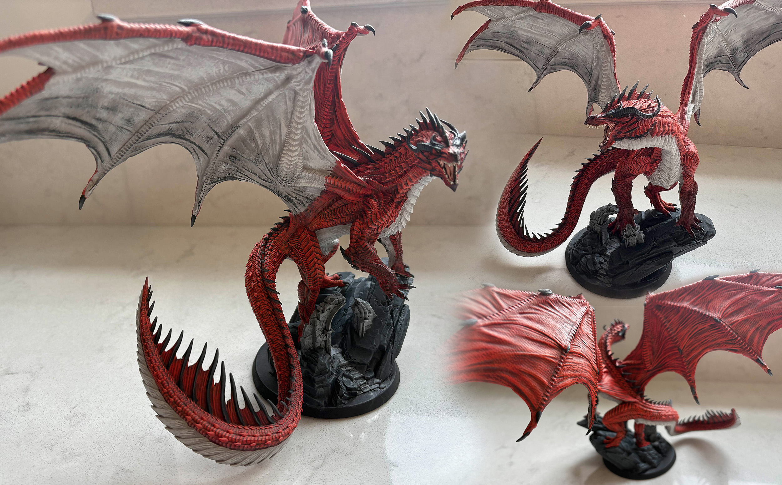 Exclusive RED DRAGON (Young, Adolescent, Adult, Elder) (7 poses) STL ...