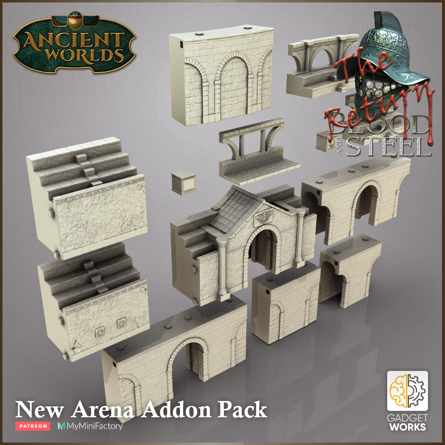 Exclusive Gladiator Arena complete pack STL Product Bundle by Gadgetworks