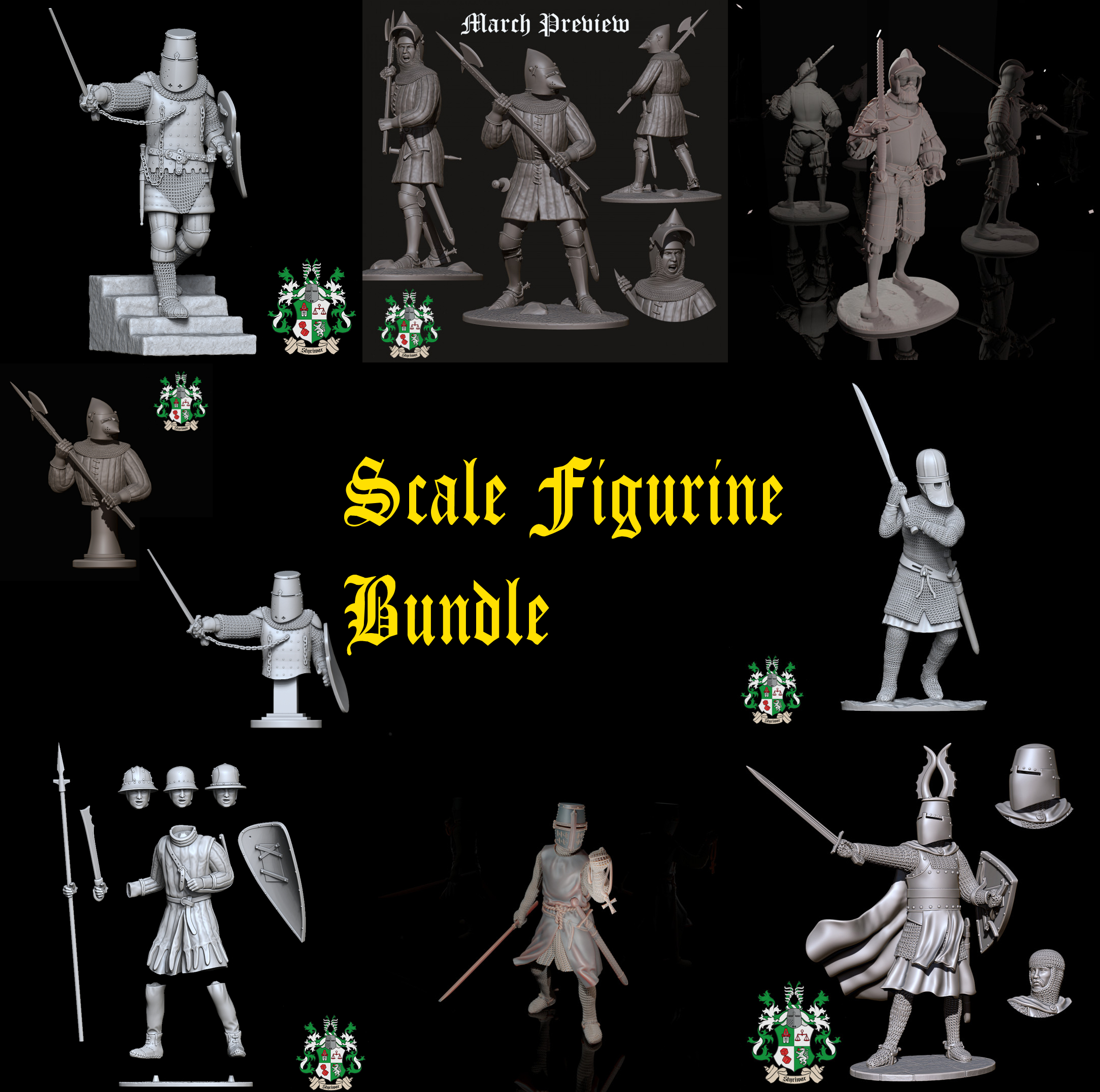 Exclusive 72-90mm Scale Figurines Bundle STL Product Bundle by Styriwar