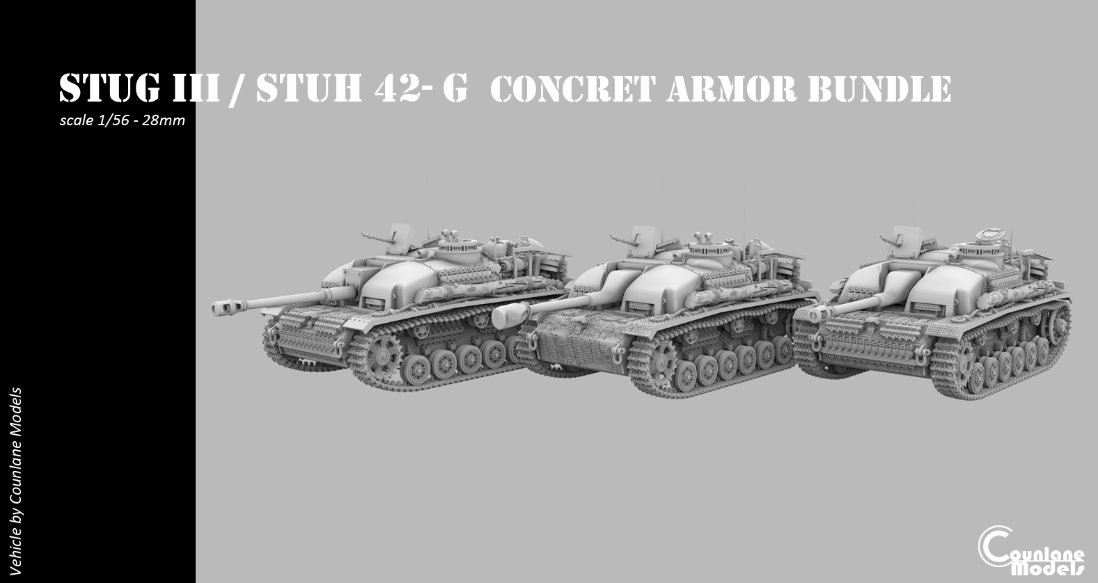 Exclusive Stug III / stuh 42 G concret armor Bundle STL Product Bundle ...