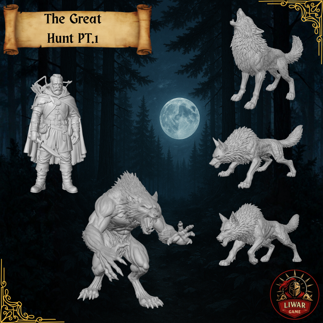 Exclusive The Great Hunt – Pt. 1: The Wolf STL Product Bundle by Liwar Game