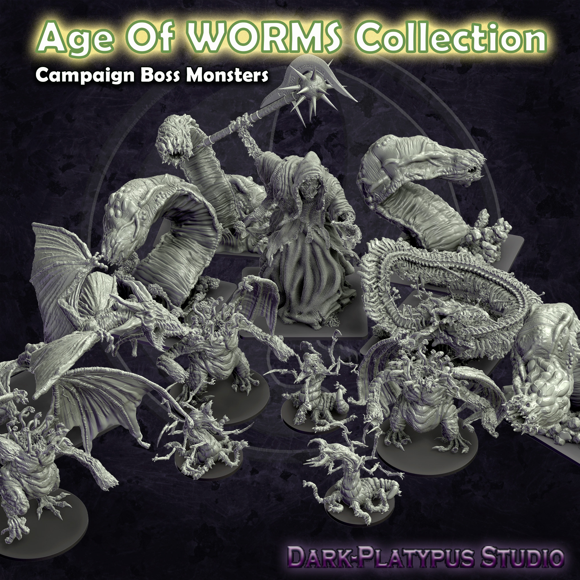 Exclusive Age of Worms Collection - Boss Monster Bundle STL Product ...