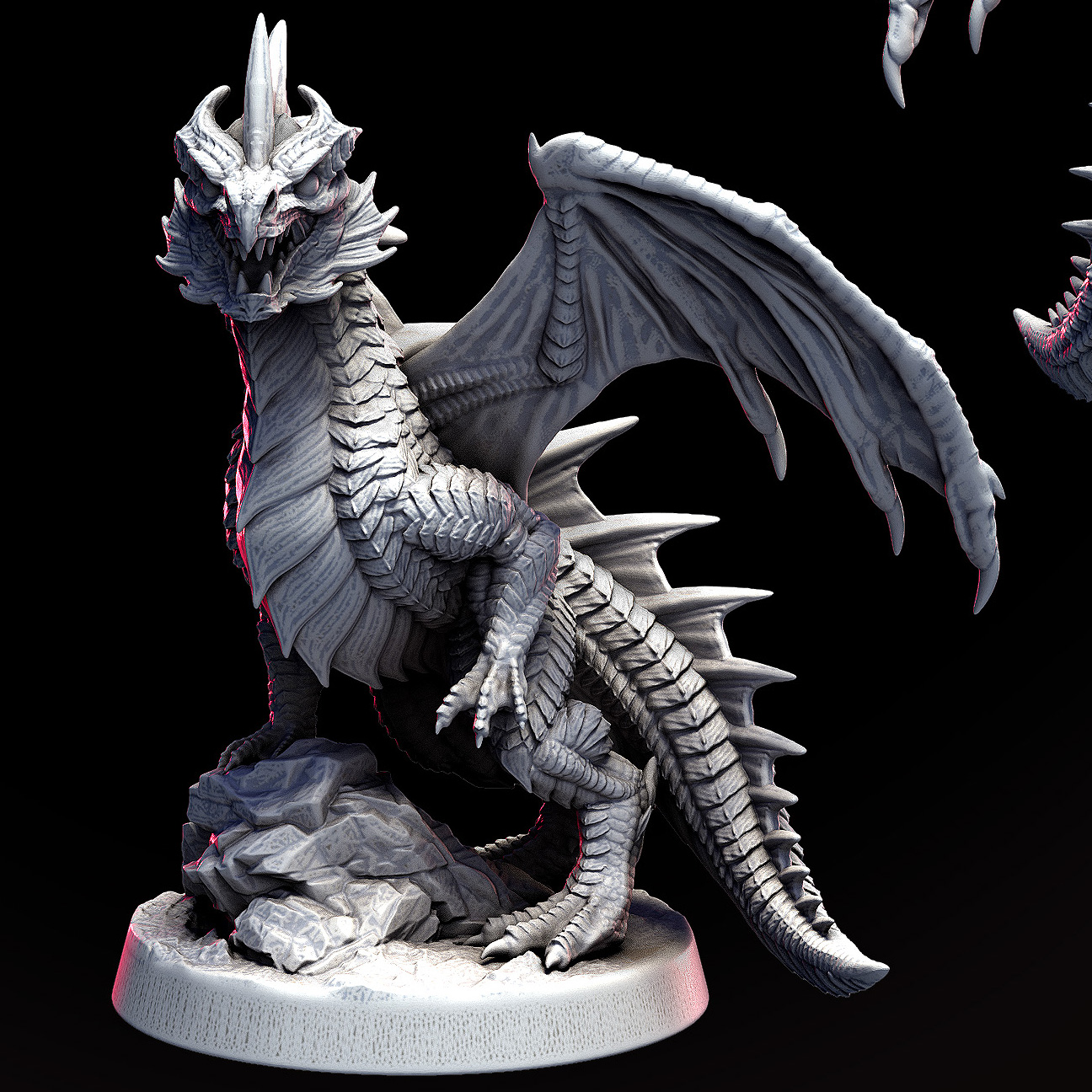 Exclusive RED DRAGON (Young, Adolescent, Adult, Elder) (7 poses) STL ...