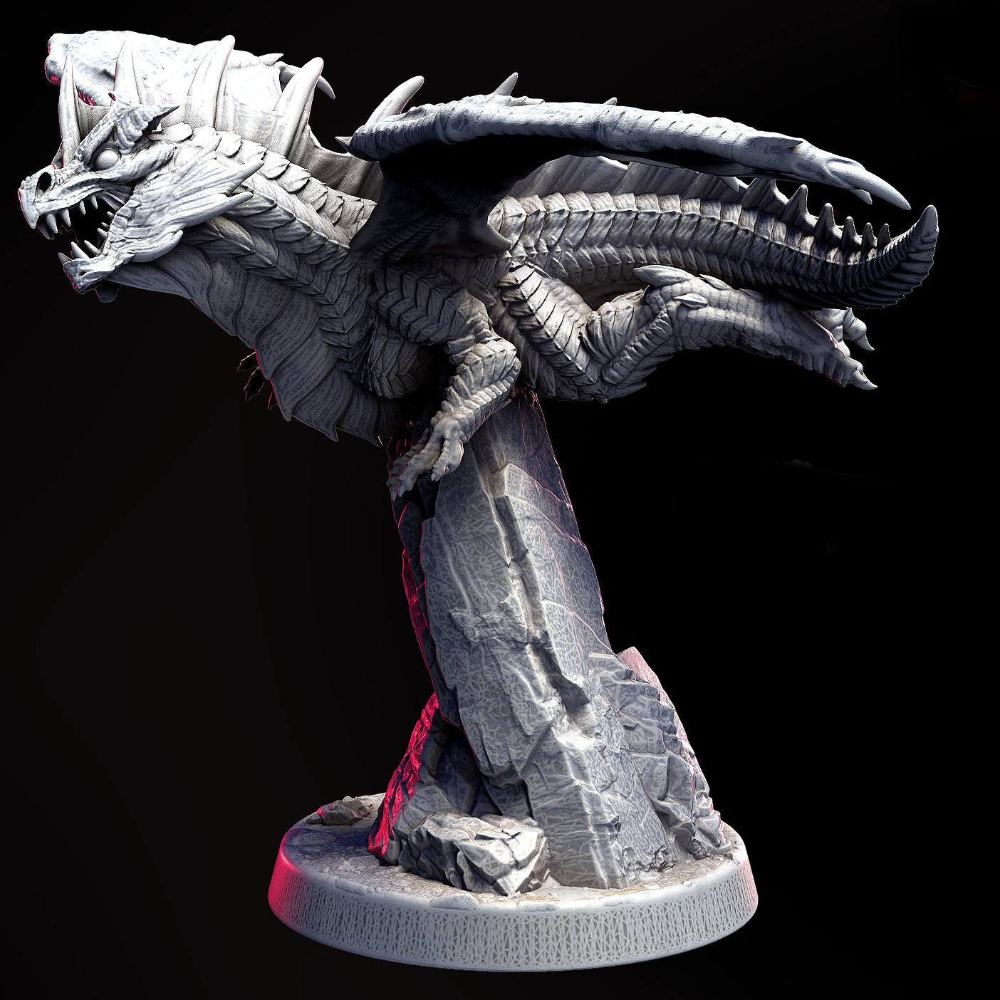 Exclusive RED DRAGON (Young, Adolescent, Adult, Elder) (7 poses) STL ...